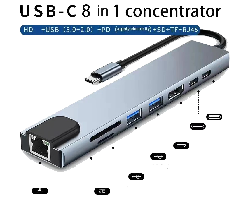 Adaptador USB 8 en 1 – Ness